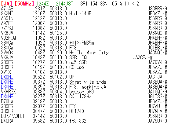 【6m SSBで初めてのアフリカ局とQSO】: アマチュア無線を楽しむ